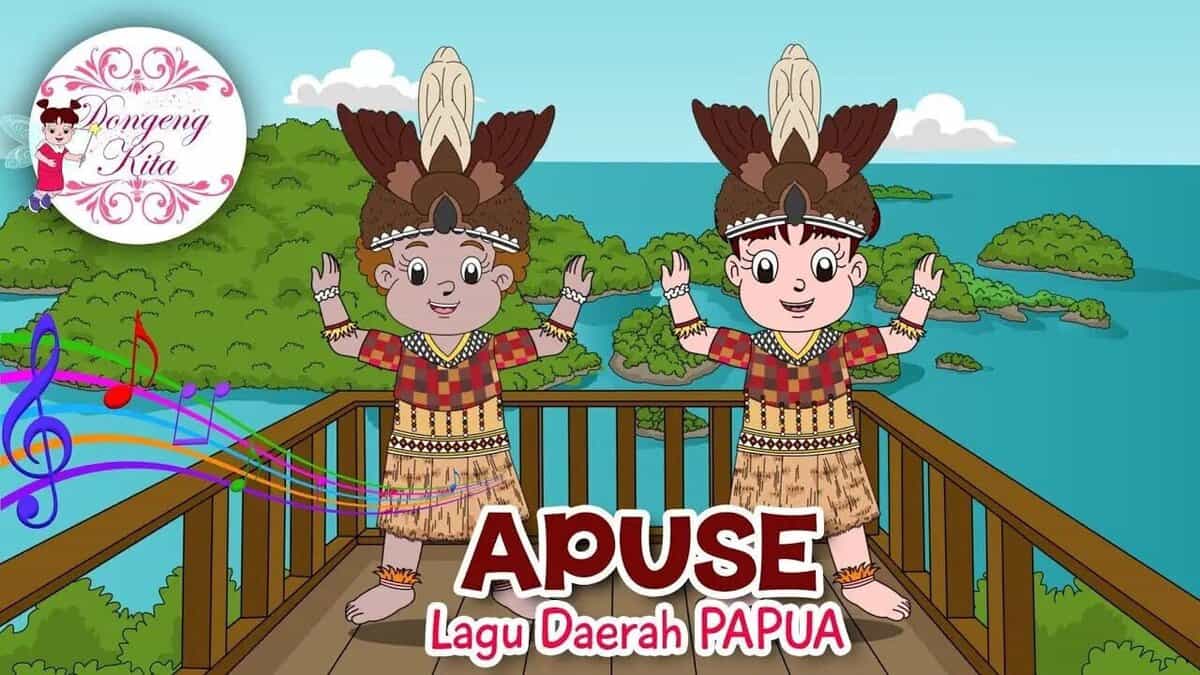 Lirik Lagu Apuse dan Terjemahan (Not Balok) Asal Papua